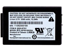 Bateria Honeywell 6000-BTEC Bateria 3.7V, 3300 m/Ah, para D6100/6500